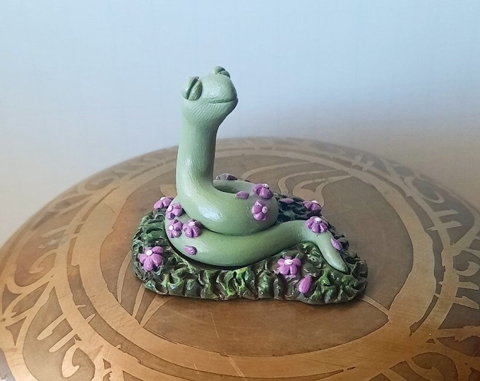 Snake Decor, Snake Art, Meditating Animals, Fairy Garden Animal, Snake ...