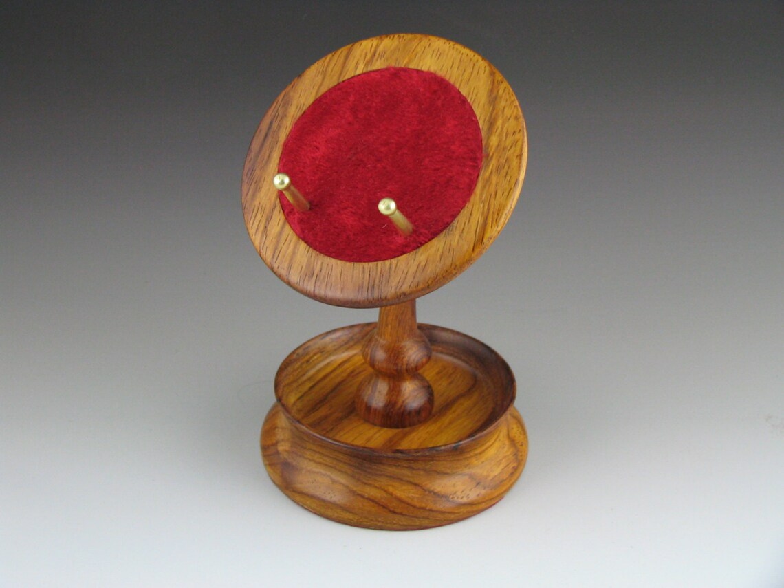 Pocket Watch Stand, Rosewood With Dark Red Velvet Cushion - Etsy