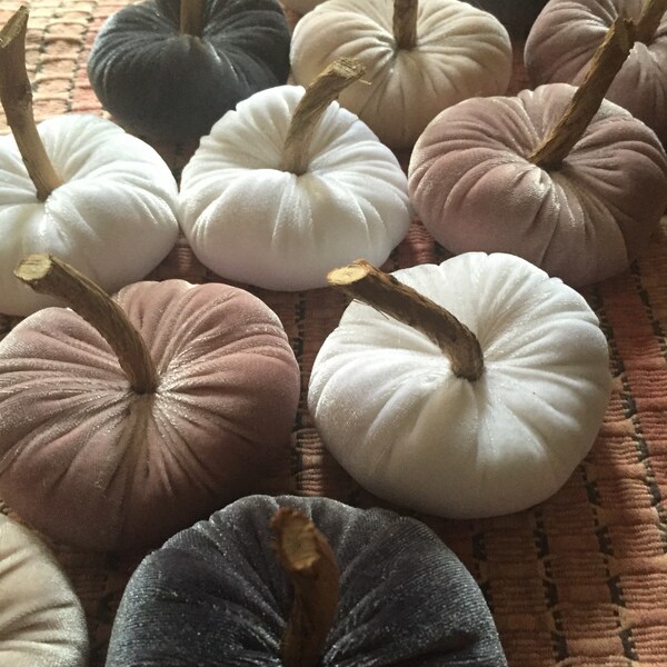 Velvet Pumpkins - Etsy