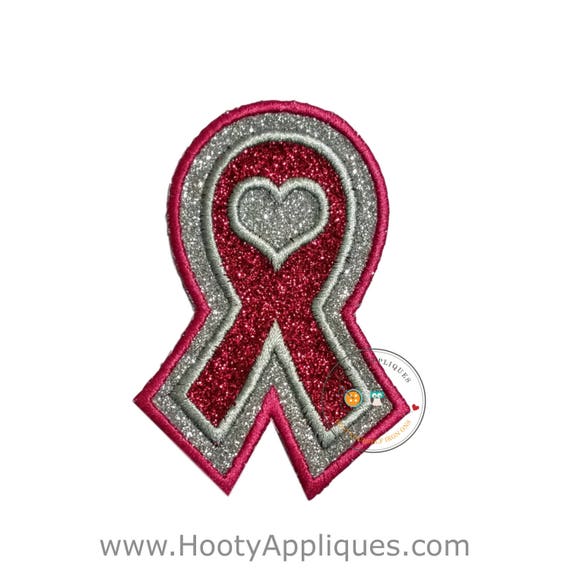 Iron-on Cancer Awareness Patch; Machine Embroidered Applique; Cancer ...