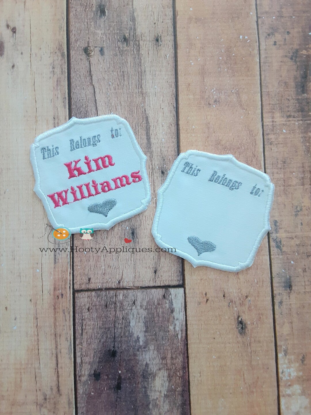 Embroidered Clothing Label Iron-on Name Tag White Label Option to ...