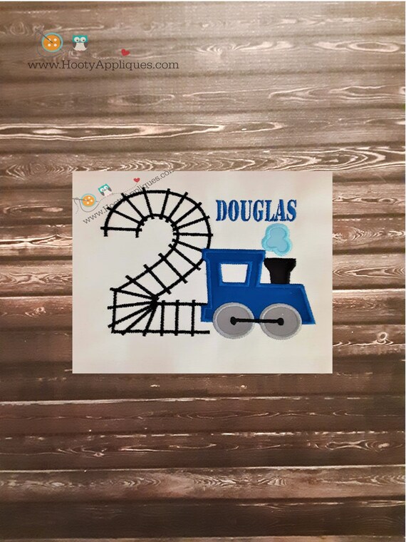 Embroidered Birthday Train with Railroad | Track Numbers 1 to 9 ...