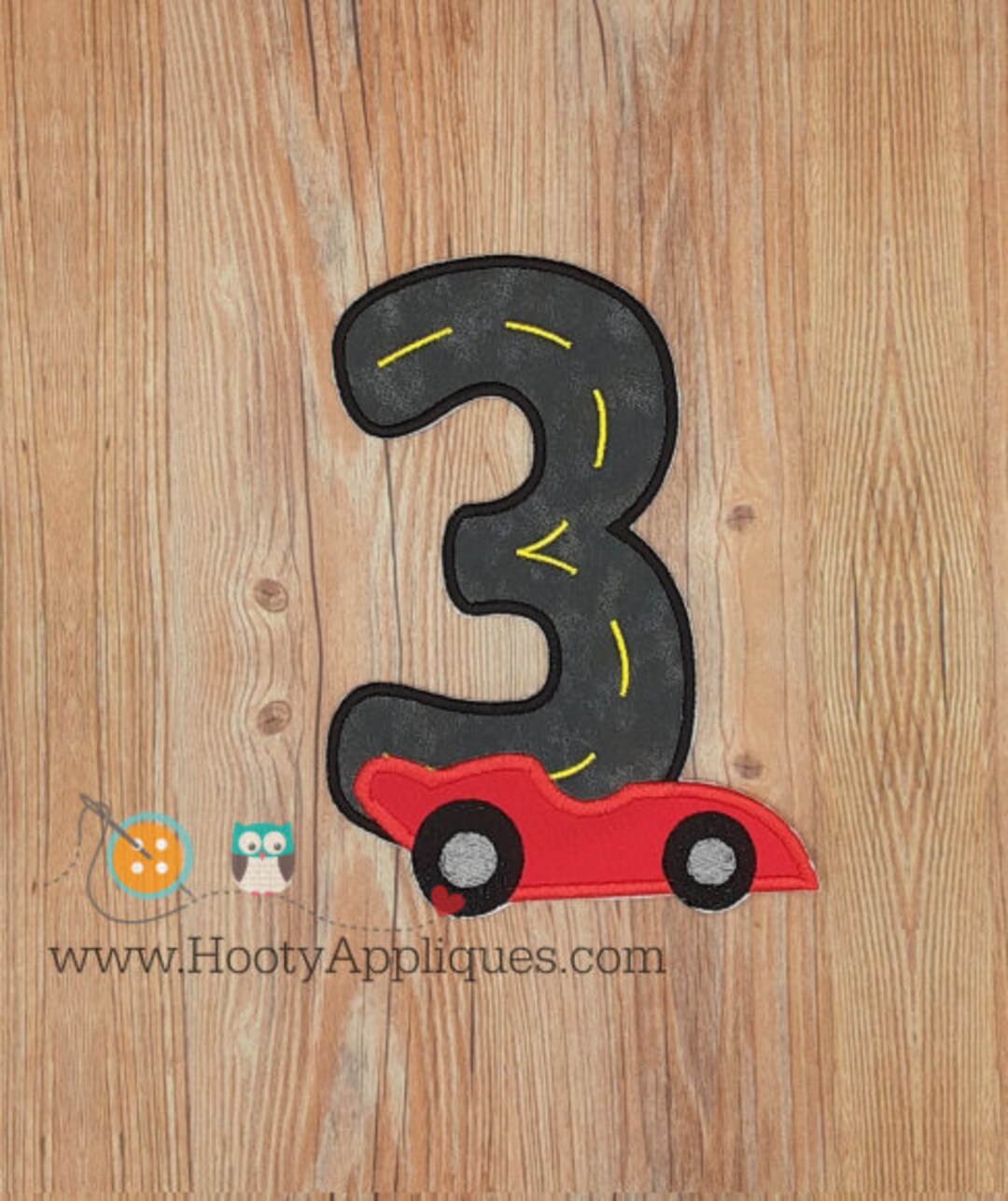 Embroidered Race Car Track Applique Iron-on Race Car and Track Letters ...