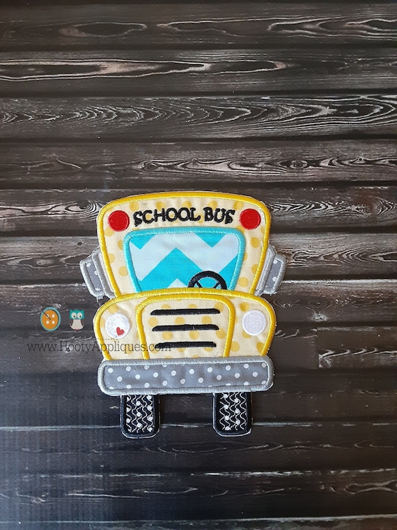 Embroidered School Bus Iron-on Applique Perfect for Quilts - Etsy