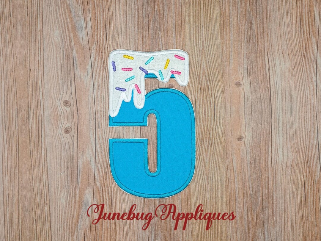 Embroidered Icing Applique Number: Iron-on Birthday DIY - Etsy