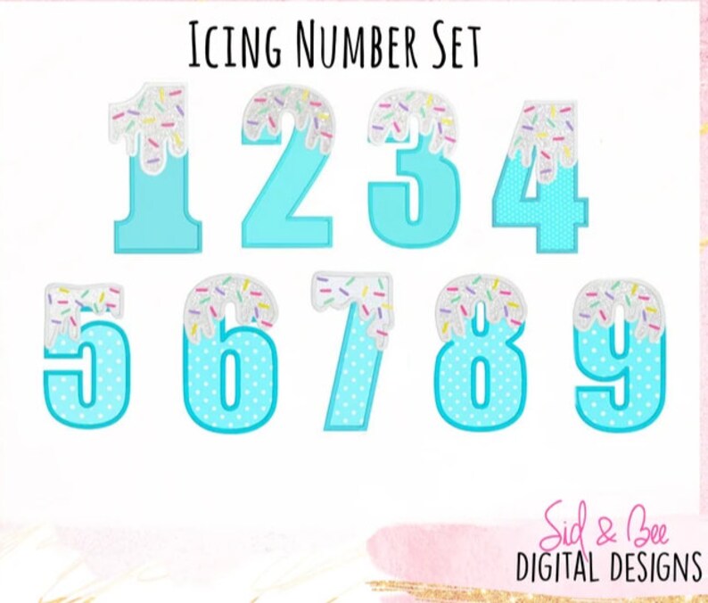 Embroidered Icing Applique Number: Iron-on Birthday DIY - Etsy