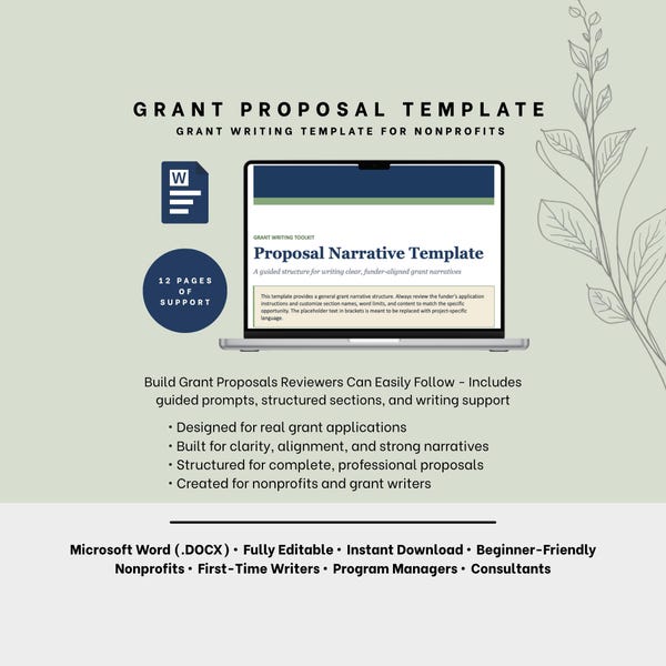 Grant Proposal Template - Etsy