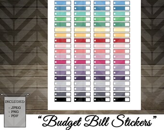 Bill Due Planner Stickers Pay Bills Word Stickers Erin - Etsy