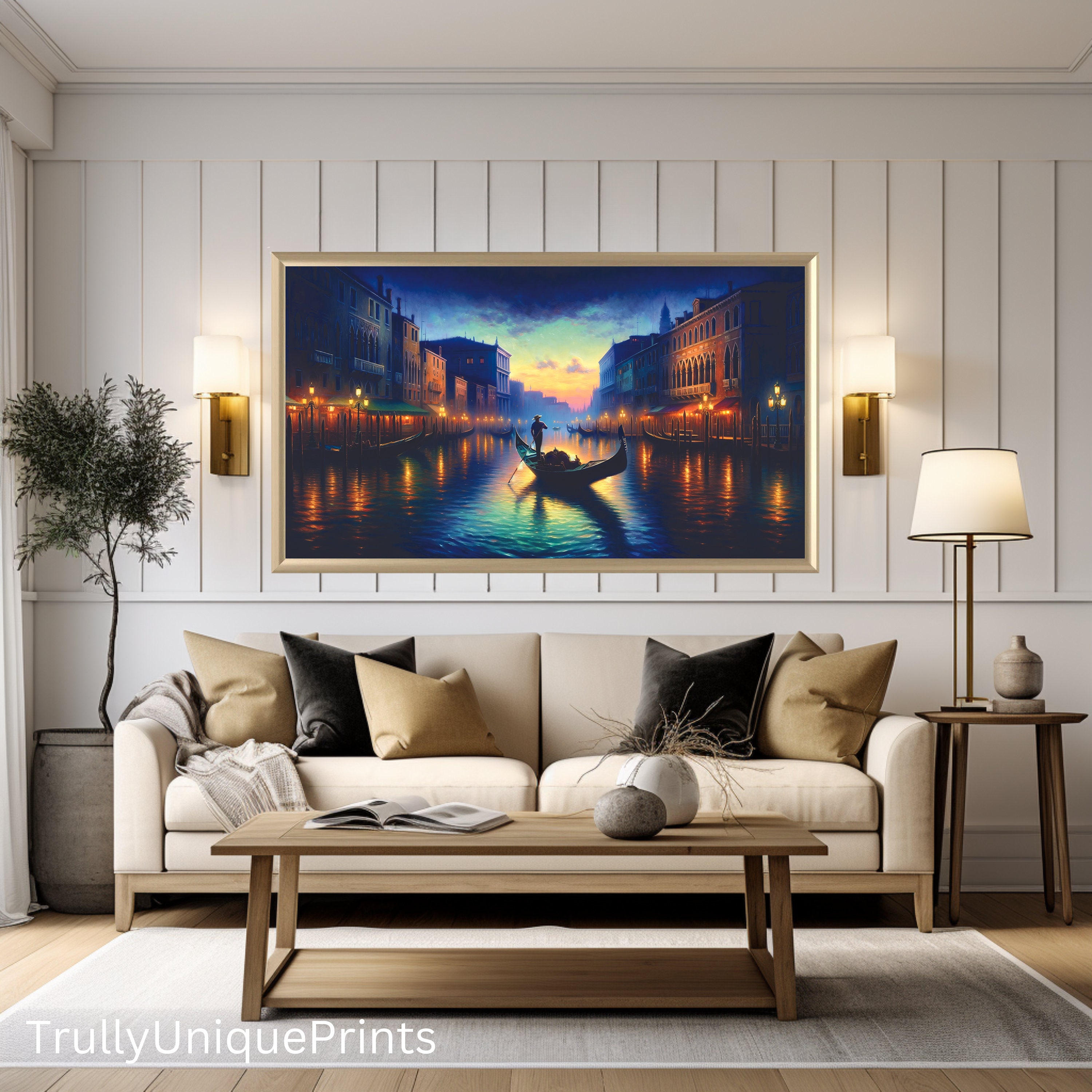 Frame TV Art, Gondola Ride Frame Tv Art, Summer Art, TV Screensaver ...
