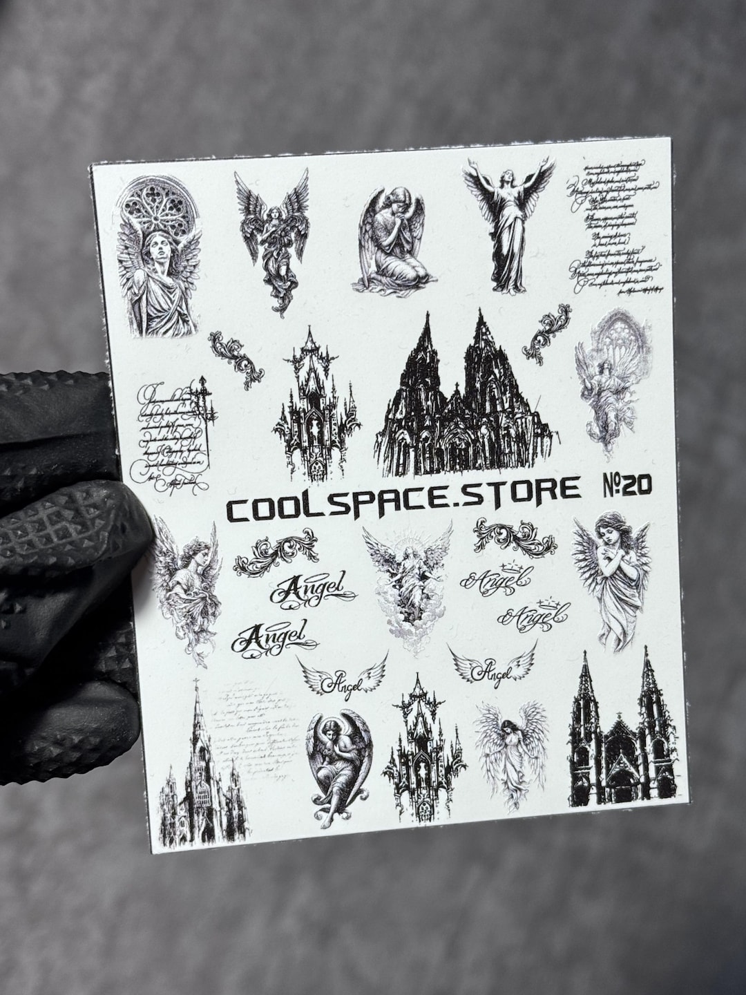 Stickers ange gothique cathédrale, stickers manucure Renaissance ...