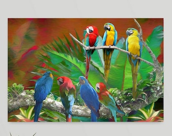 Macaw Wall Art | Etsy