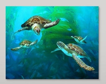 Sea Turtle Painting - Etsy