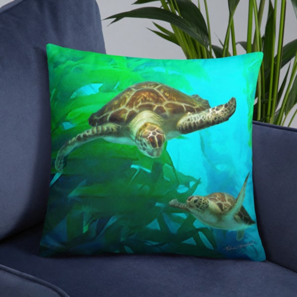 Sea Turtle Pillow - Etsy