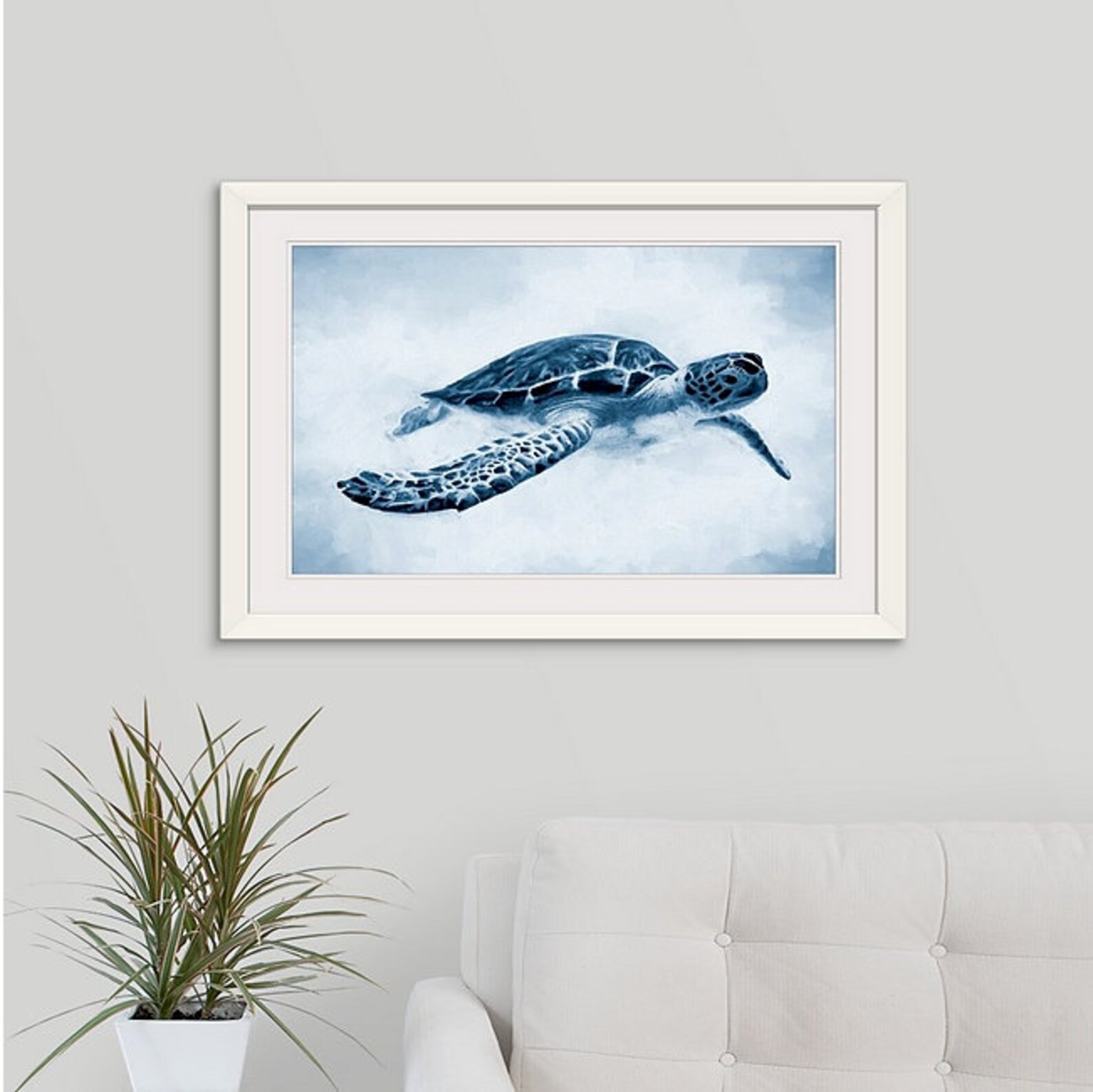 Sea Turtle Painting Sea Turtle Art Sea Life Turtle Art | Etsy