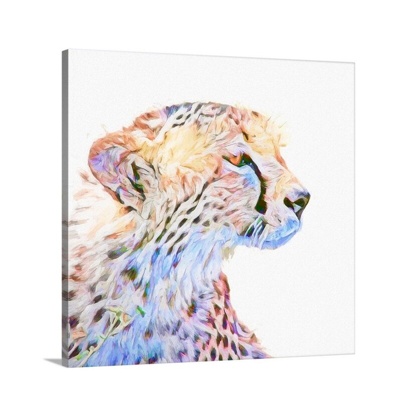 Colorful Cheetah Art Print or Canvas: African Safari Decor, Framed ...