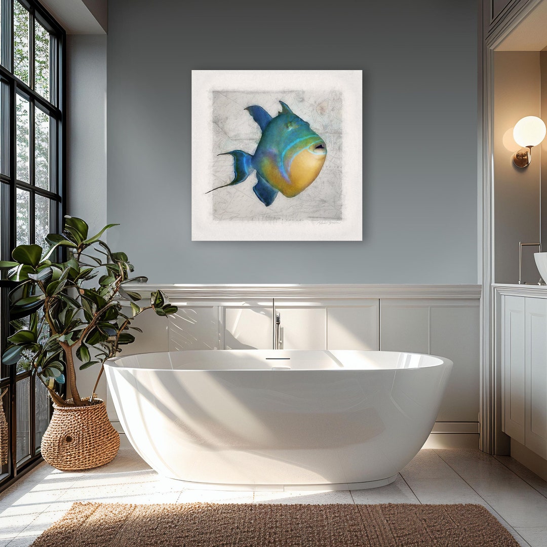 Queen Triggerfish Art Print: Tropical Coastal Decor - Etsy