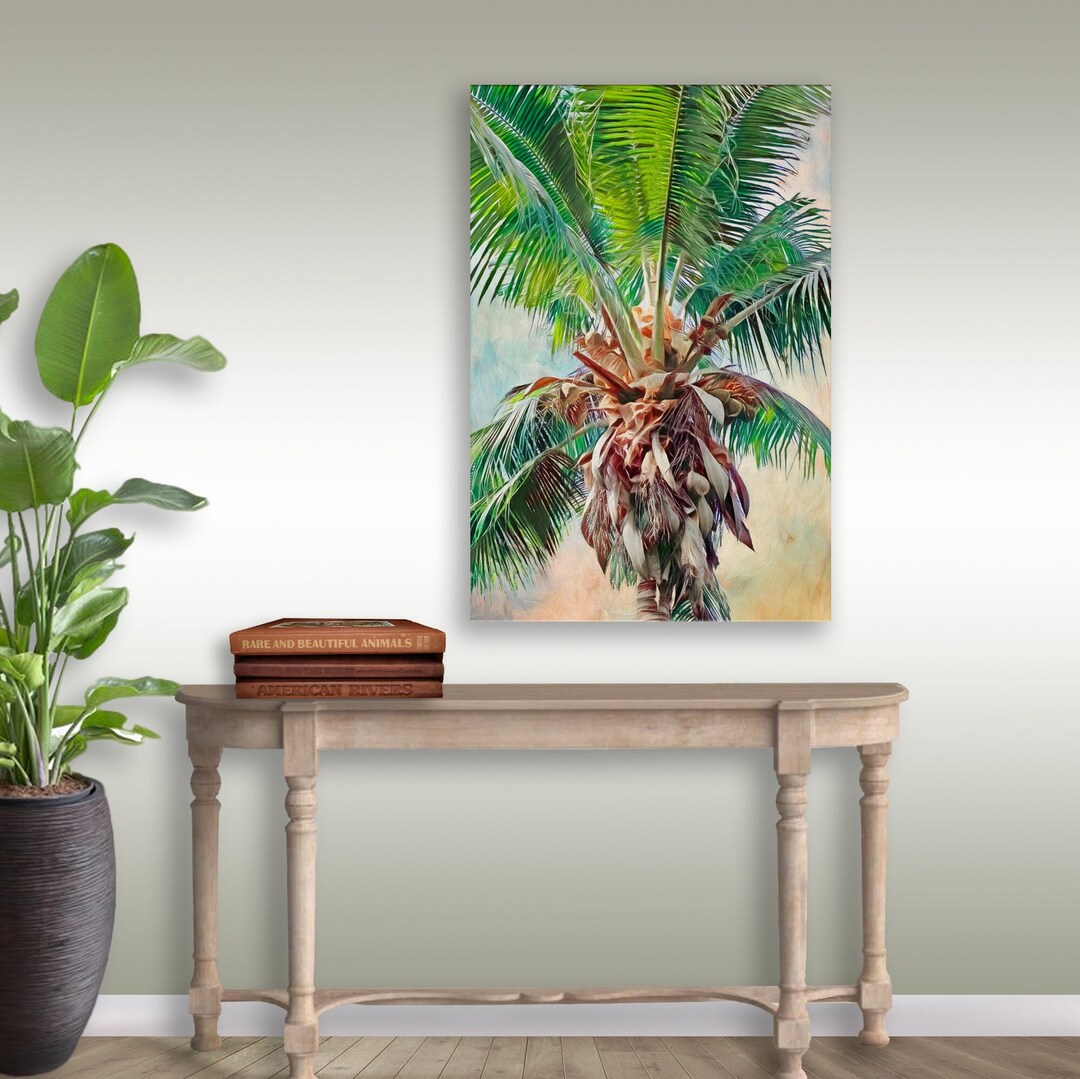 Coconut Palm Art, Palm Tree Print, Coconut Palm Print, Tropical Decor ...
