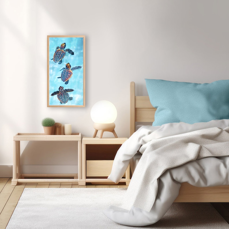 Baby Sea Turtle Hatchlings Art: Beach Decor, Canvas or Print, Framed ...