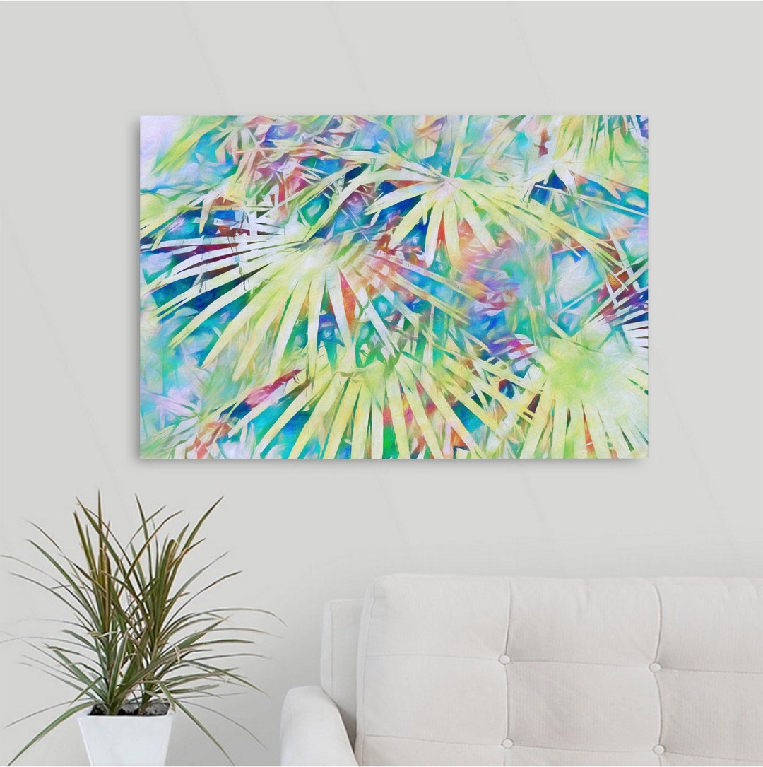 Modern Tropical Wall Art, Modern Palm Art, Botanical Palm Print, Plant ...