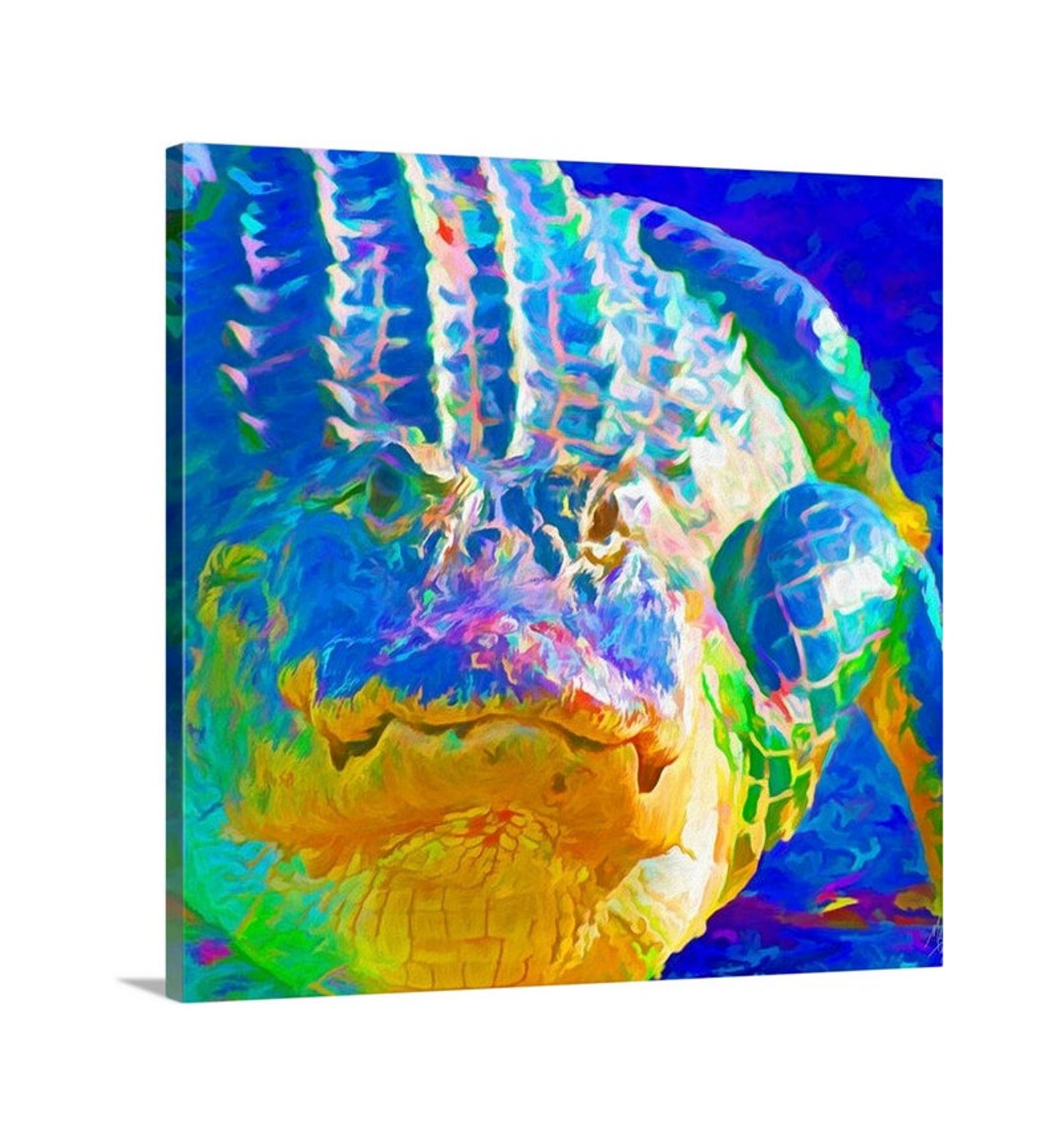 Gator Art Gator Blue Florida Alligator Alligator Art - Etsy