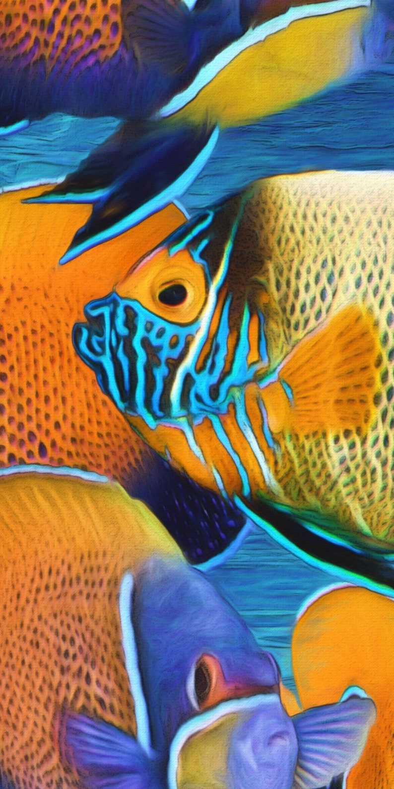 Saltwater Fish Artwork Tropical Fish Coastal Style Majestic - Etsy