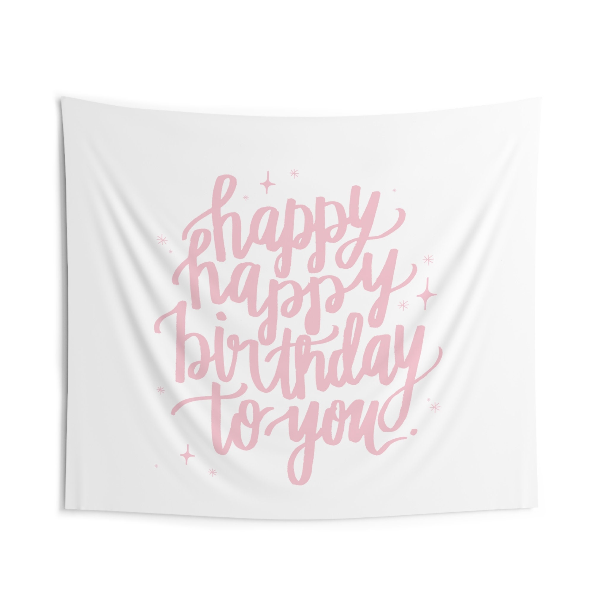 Little Girl Birthday Sign, Pink Calligraphy Sign, Pink Birthday Welcome ...