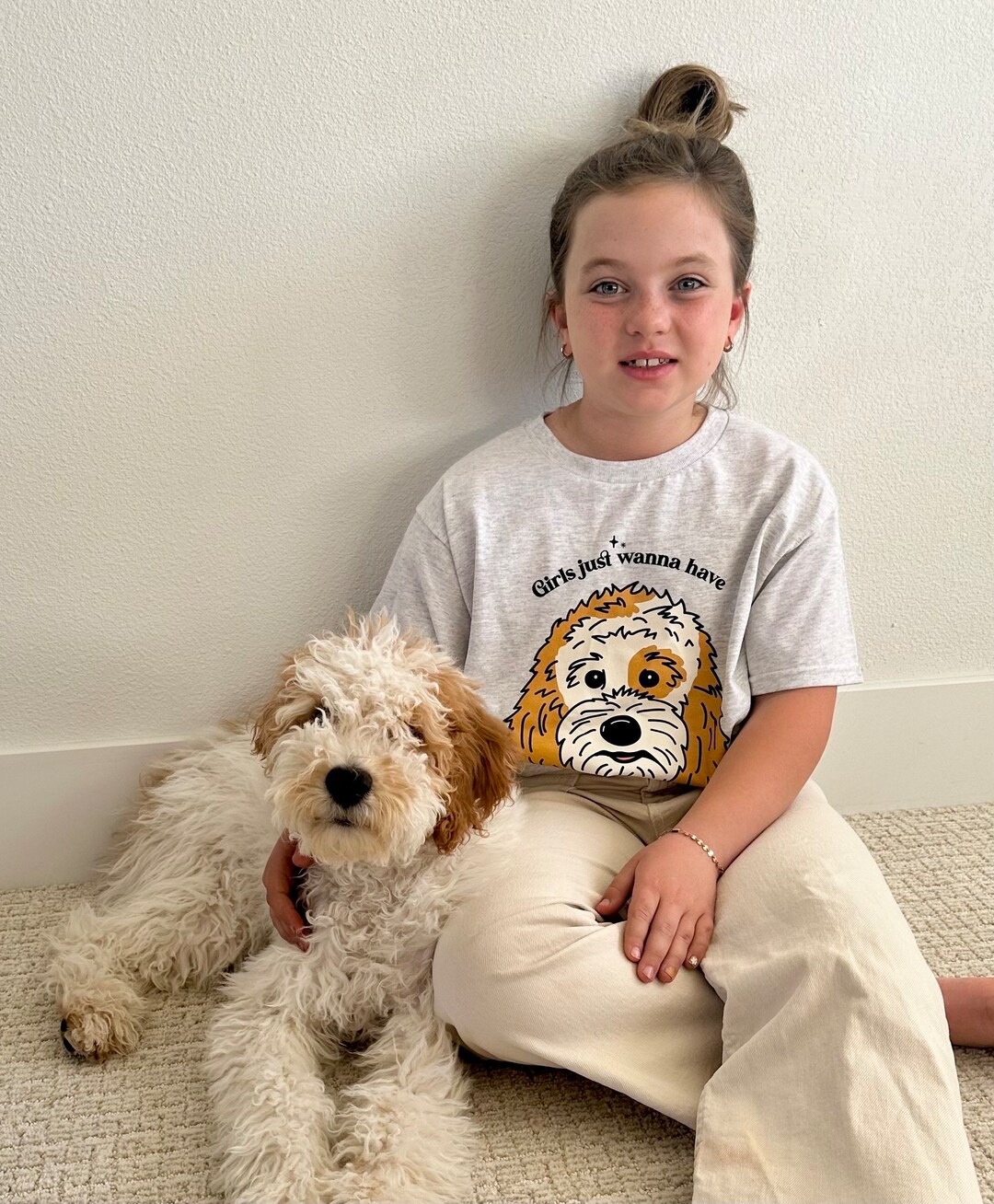Goldendoodle/doodle Dog Girl Kids Shirt, Goldendoodle Social Club ...