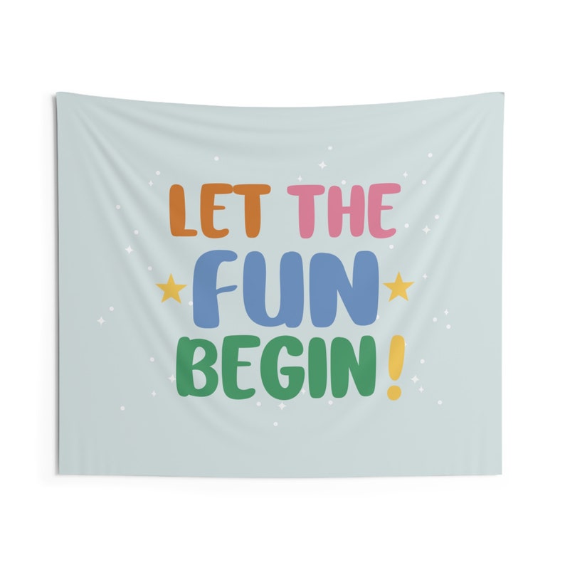 Party Tapestry, Schools Out Sign, Fun Sign, Colorful Bday Party Sign ...