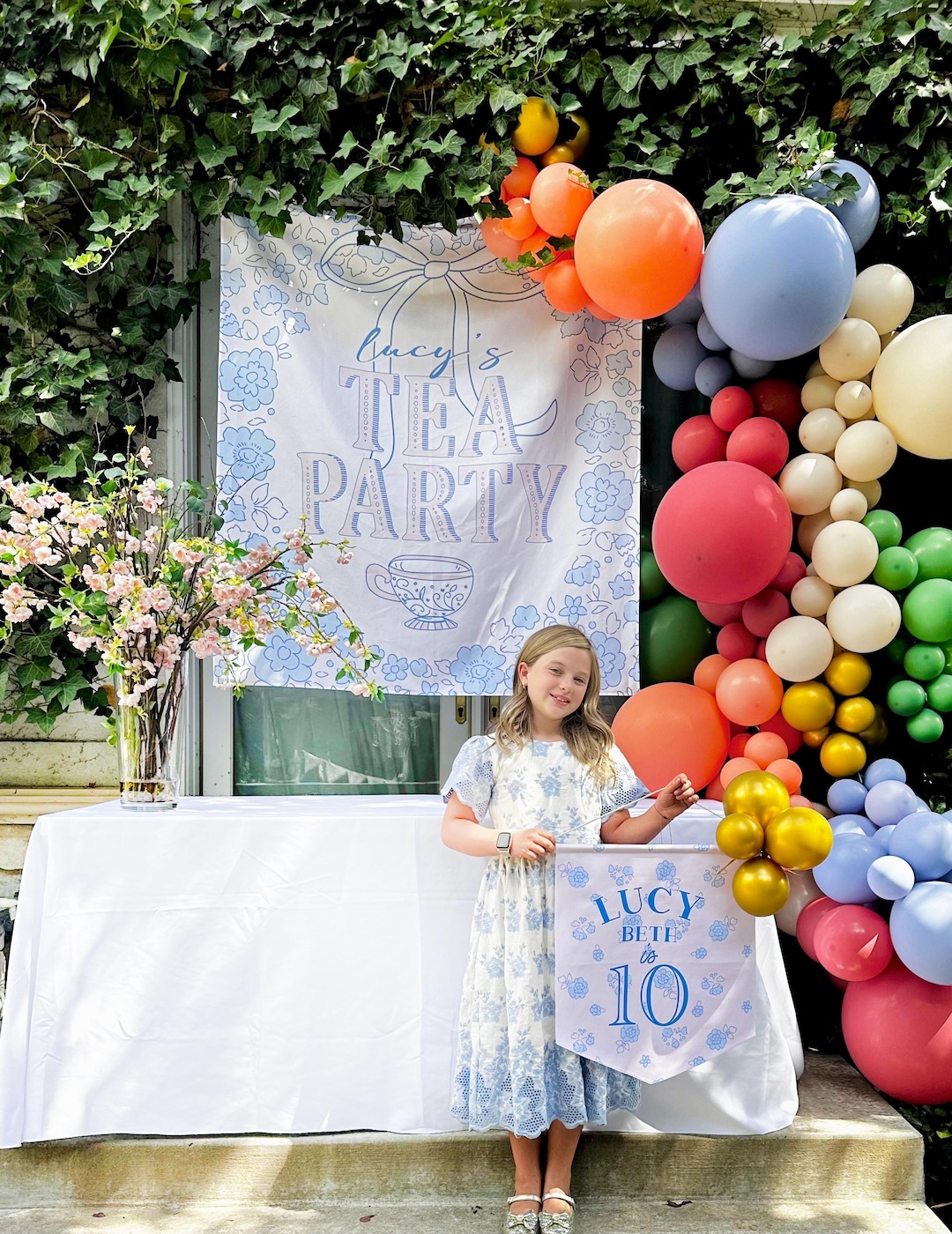 Custom Tea Party Sign, Tea Party Banner, Custom Birthday Sign, Wedding ...