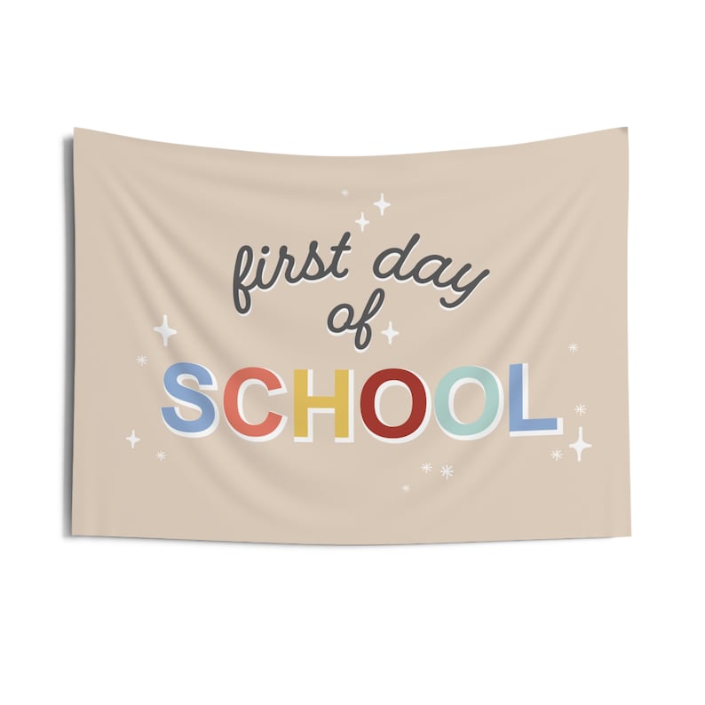 First Day of School Banner, Colorful School Banner, Back to School ...