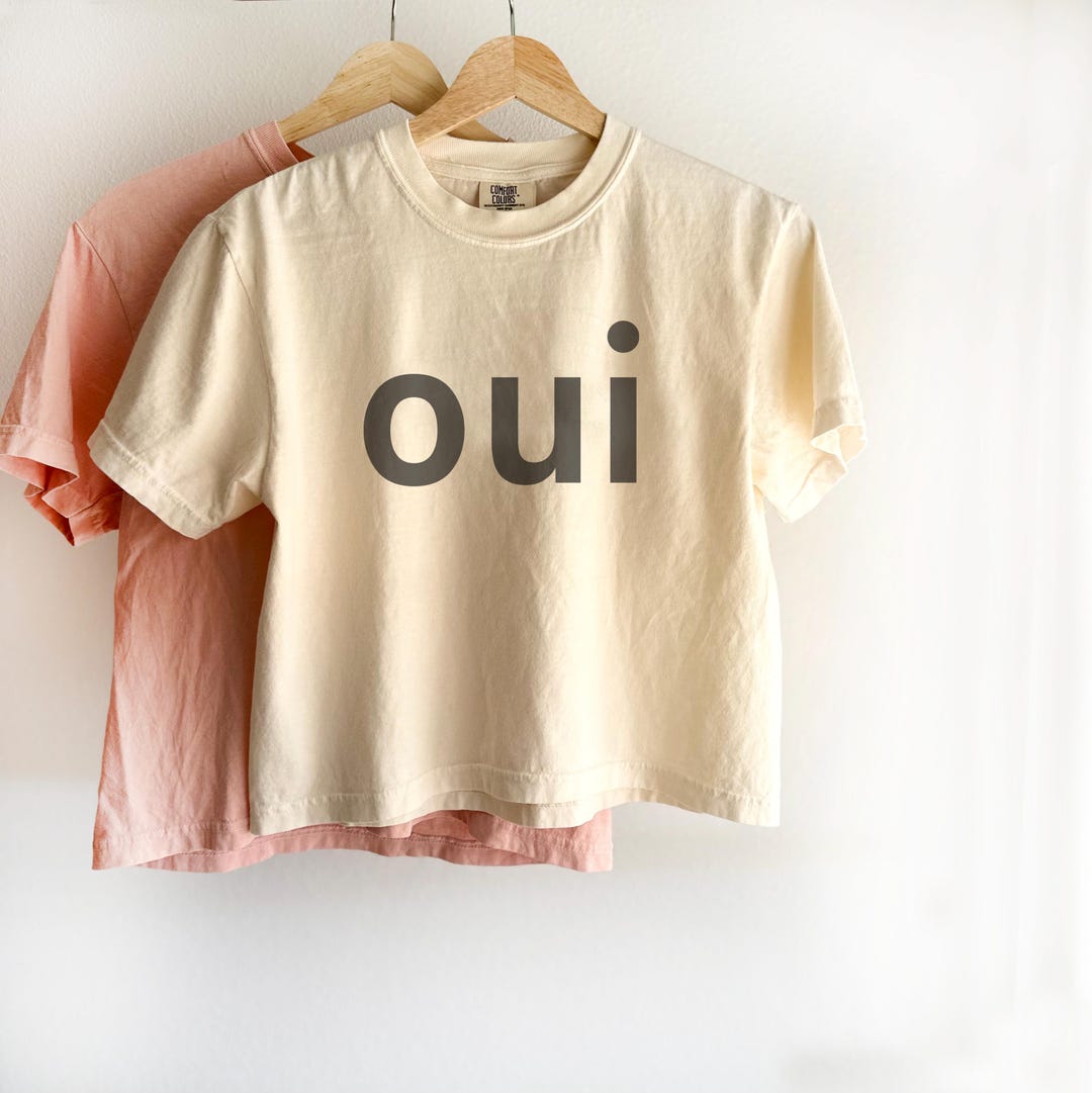 OUI T-shirt Cropped Tshirt, Simple Cropped Tshirt, French T-shirt ...