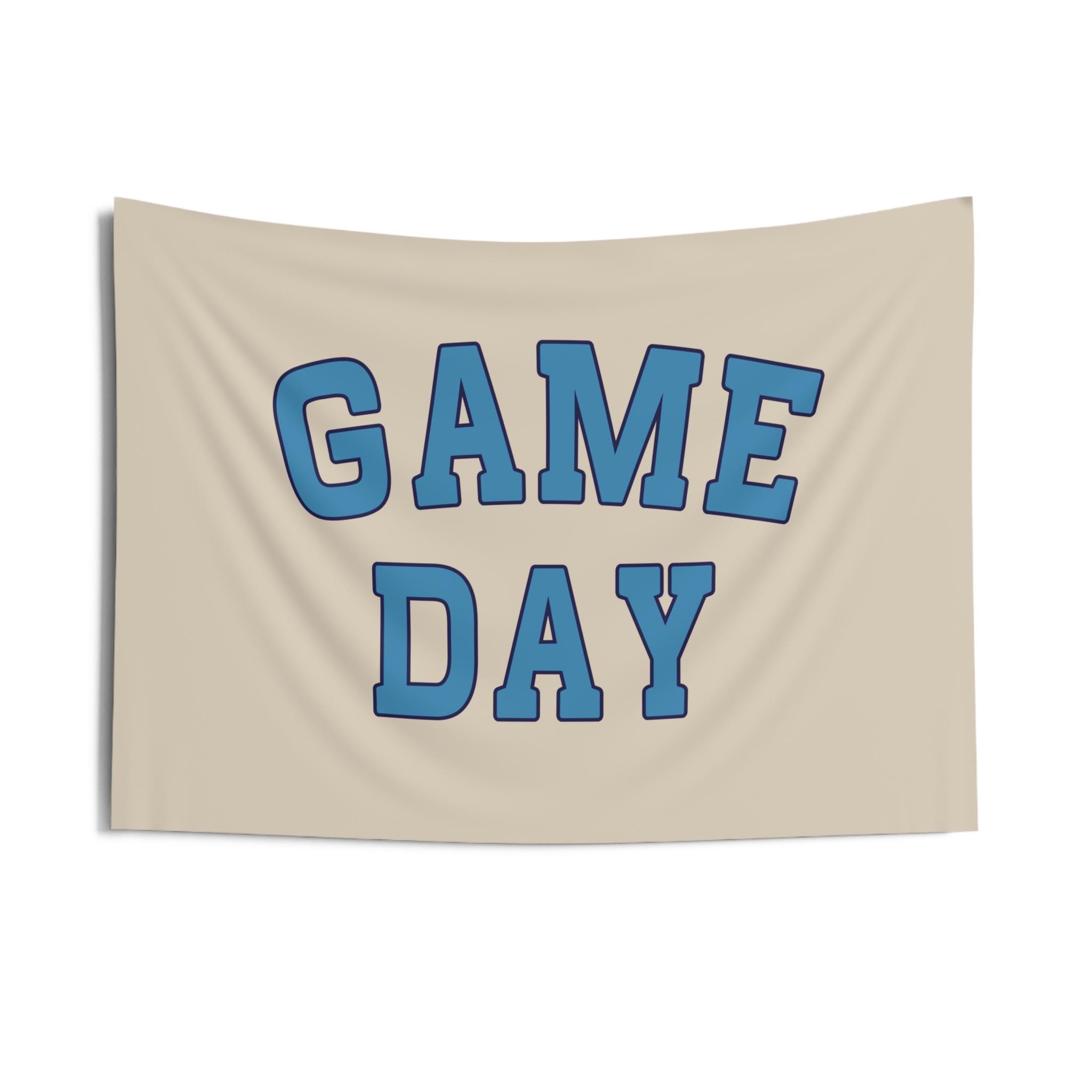Game Day Banner Blue Team Game Day Decor Game Home Decor Sports Banner ...