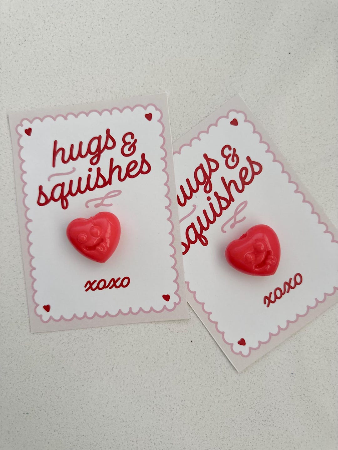 Hugs and Squishes Printable Valentine, Class Valentines, Cutesy ...