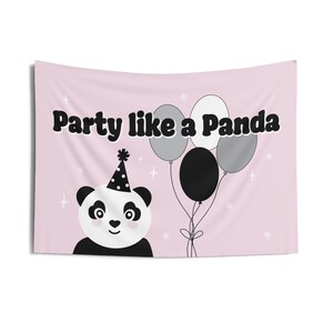 Panda Birthday Sign, Party Like a Panda, Panda Birthday Party ...