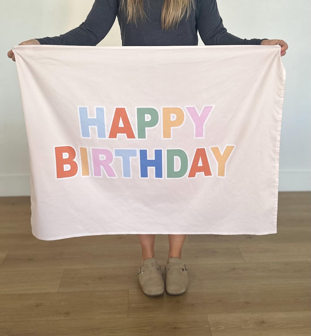 Colorful Happy Birthday Banner, Gender Neutral Birthday Banner ...