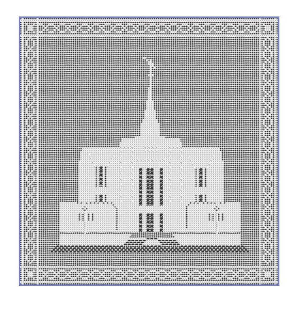 LDS Ogden Temple in Filet Crochet Pattern - Etsy