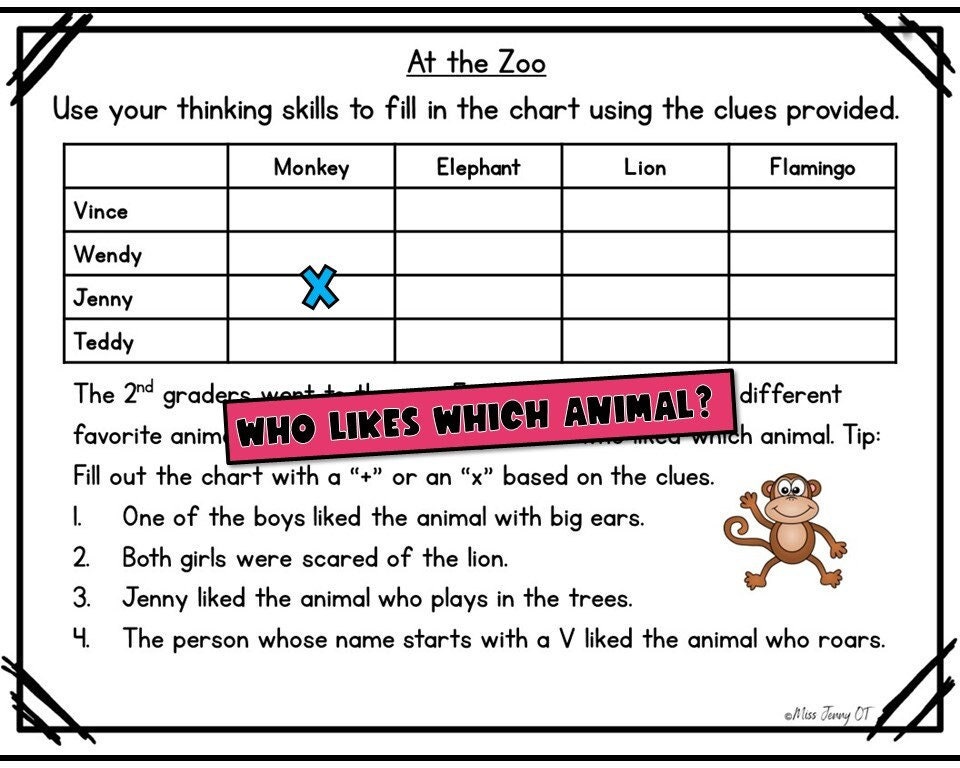 Brain Teasers for Kids Logic Puzzles - Etsy