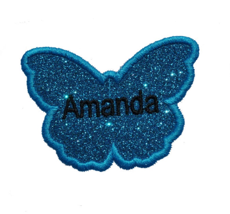 Butterfly Name Tag Custom 3 or 4 Inch Personalized Sparkle - Etsy