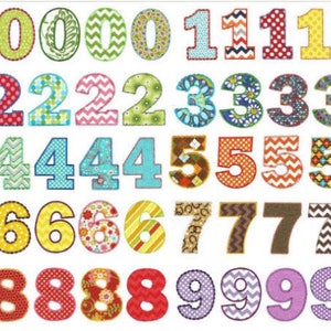 Varsity Number Glitter Patch - Chunky Varsity Font Iron on or Sew, No ...