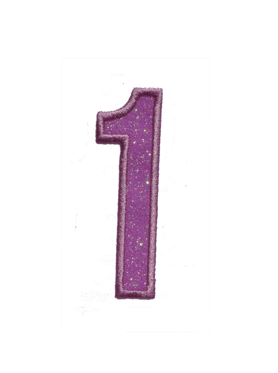Arial Number Glitter Patch Narrow Number Glitter Patch Sparkle Number ...