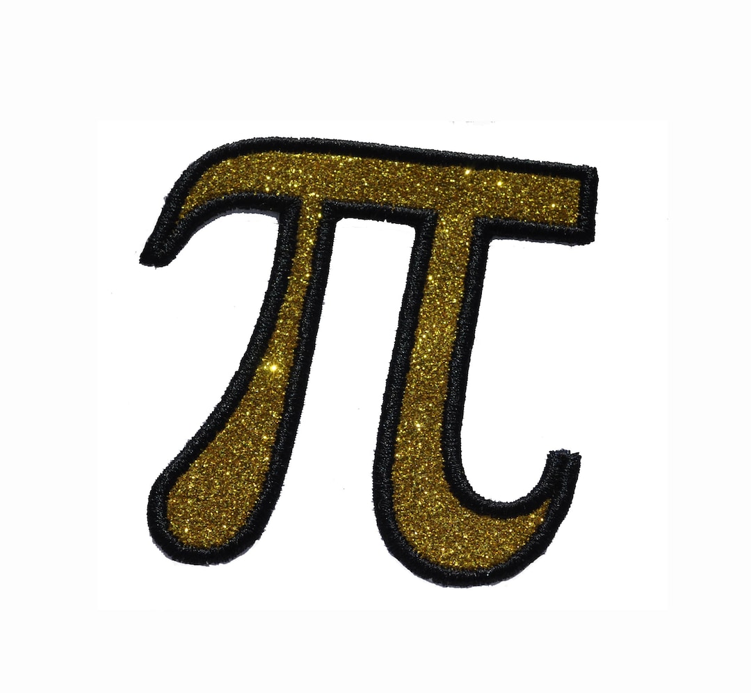 Pi Sign Sparkle Glitter Patch - Iron or Sew on Vinyl - NO GLITTER MESS ...