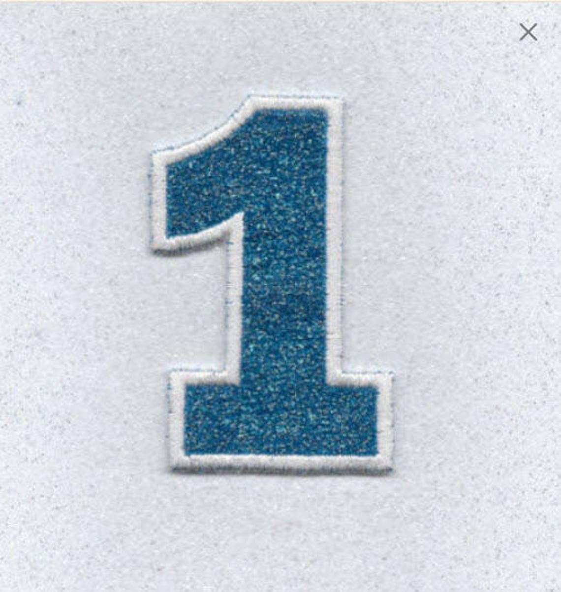 Chunky Varsity Number Font Sparkle Glitter Patch - Iron or Sew on Vinyl ...