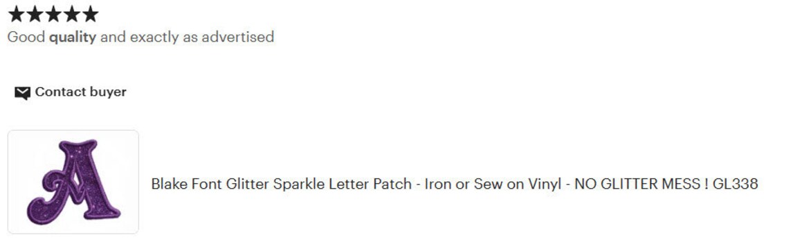 Glitter Letter Patch - Blake Font, Iron on or Sew GL338 - Etsy