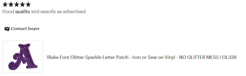 Glitter Letter Patch - Blake Font, Iron on or Sew GL338 - Etsy