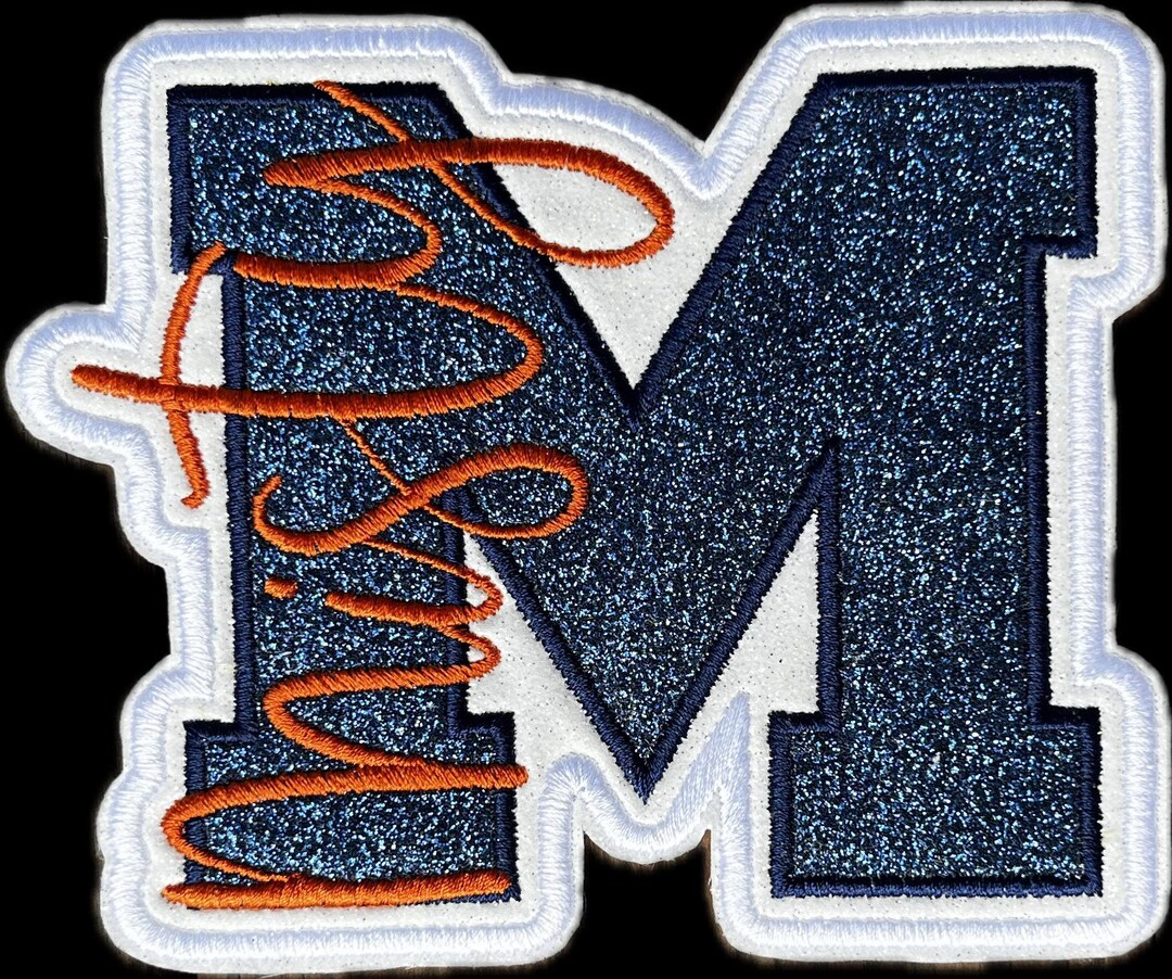 Varsity Patch Glitter Patches Letterman Personalized Iron on ...
