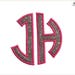 Monogram Two Letter Circle Monogram Font Sparkle Glitter Patch - Etsy
