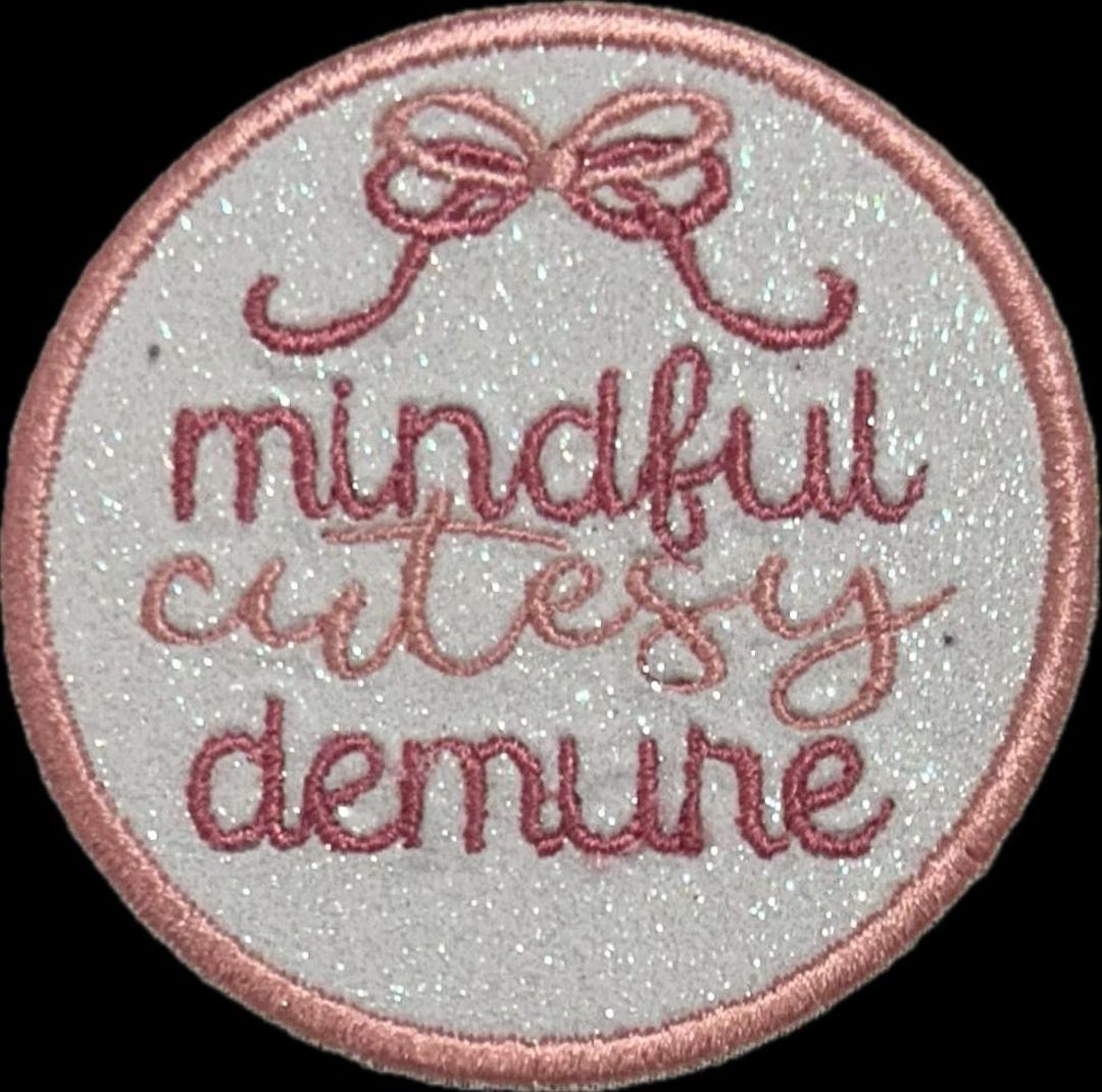 Iron on Glitter Rose Gold Cursive Patch Preppy Teen Girl Birthday Gift ...