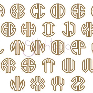 Monogram Two Letter Circle Monogram Font Sparkle Glitter Patch - Iron ...