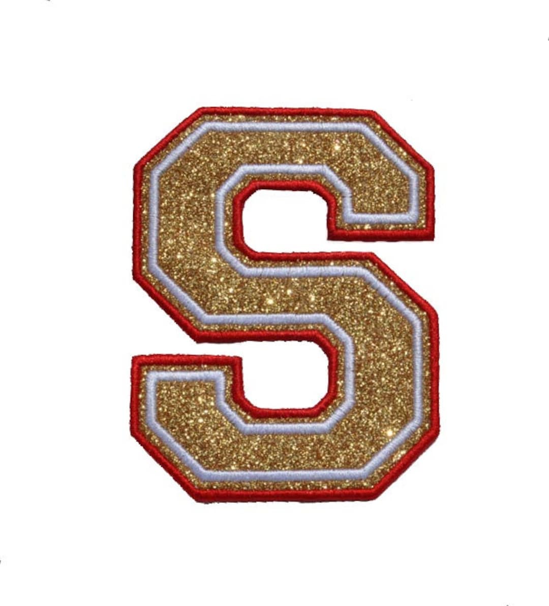 Custom Made Varsity Glitter Letter Letterman Iron on Patch for Jacket ...