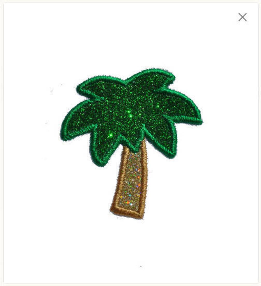 Palm Tree Cone Sparkle Vinyl Iron on Patch GL132 - Etsy